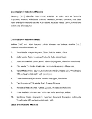 Concept of Instructional Materials, Media and Resources.pdf