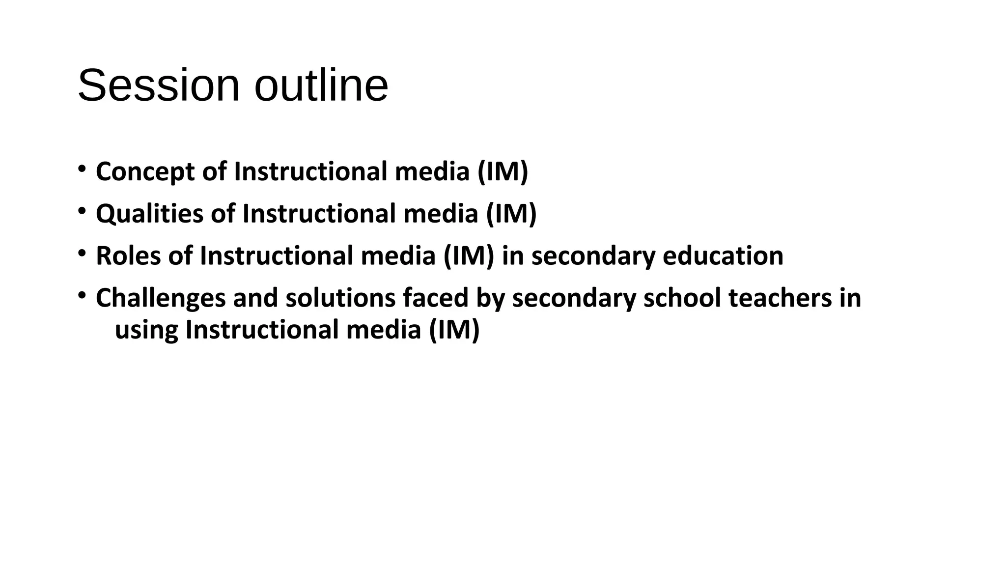 Concept of instructional media | ODP