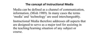 Concept of instructional media | ODP