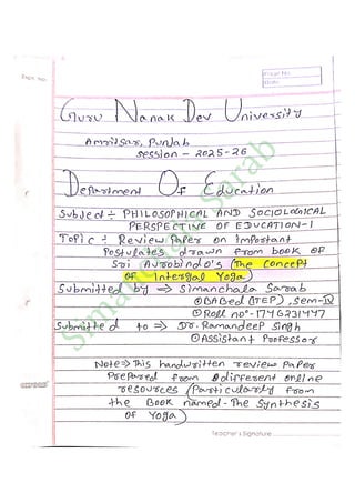 Concept of Integral Yoga(Sessional work, Sem-4) by Simanchala Sarab.pdf
