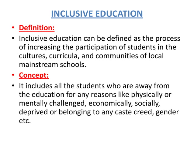 Concept of integrated education | PPTX