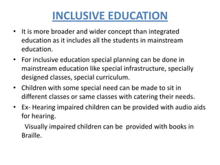 Concept of integrated education | PPTX