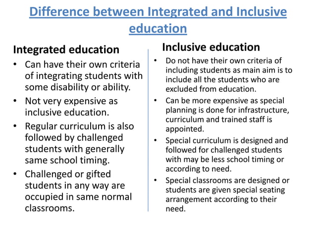 Concept of integrated education | PPTX