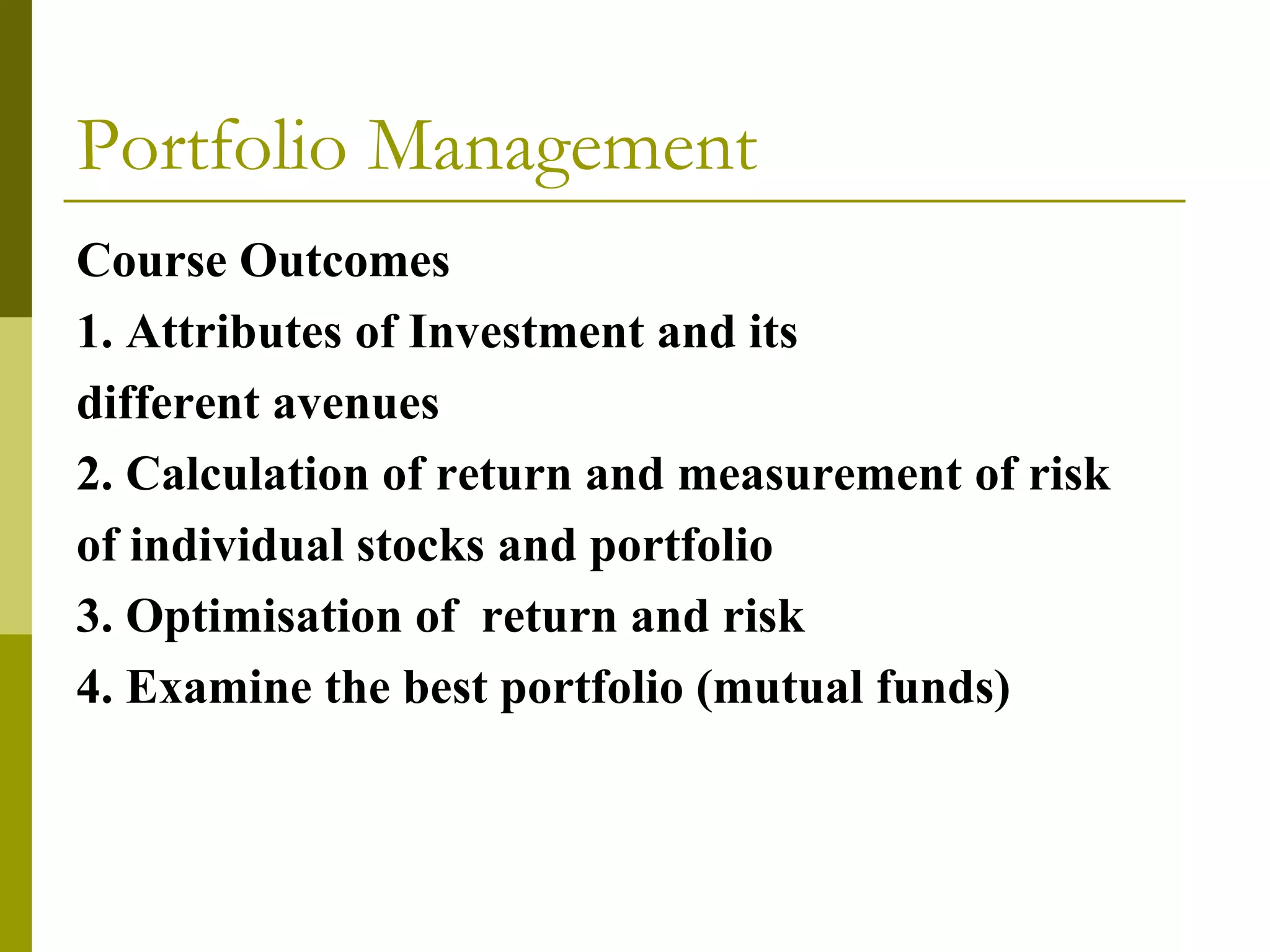 Concept of Investment | PPT