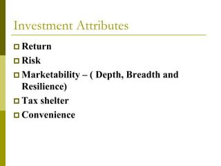 Concept of Investment | PPT