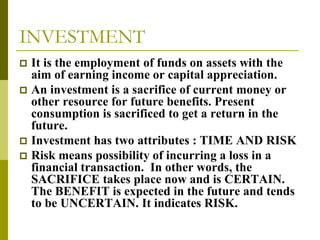 Concept of Investment | PPT