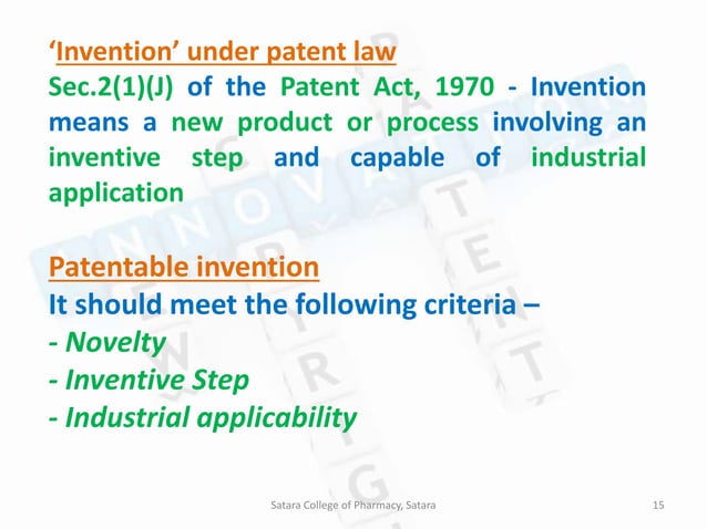 Concept of IPR and patent | PPTX | Industrial Property | Real Estate