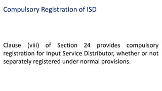 Concept of Input Service Distributor (ISD) in GST-PPT | PDF | Personal ...