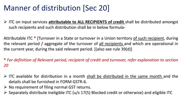 Concept of Input Service Distributor (ISD) in GST-PPT | PDF | Personal ...