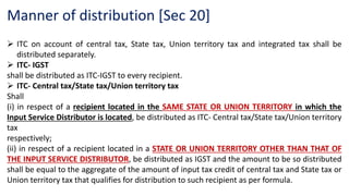 Concept of Input Service Distributor (ISD) in GST-PPT | PDF