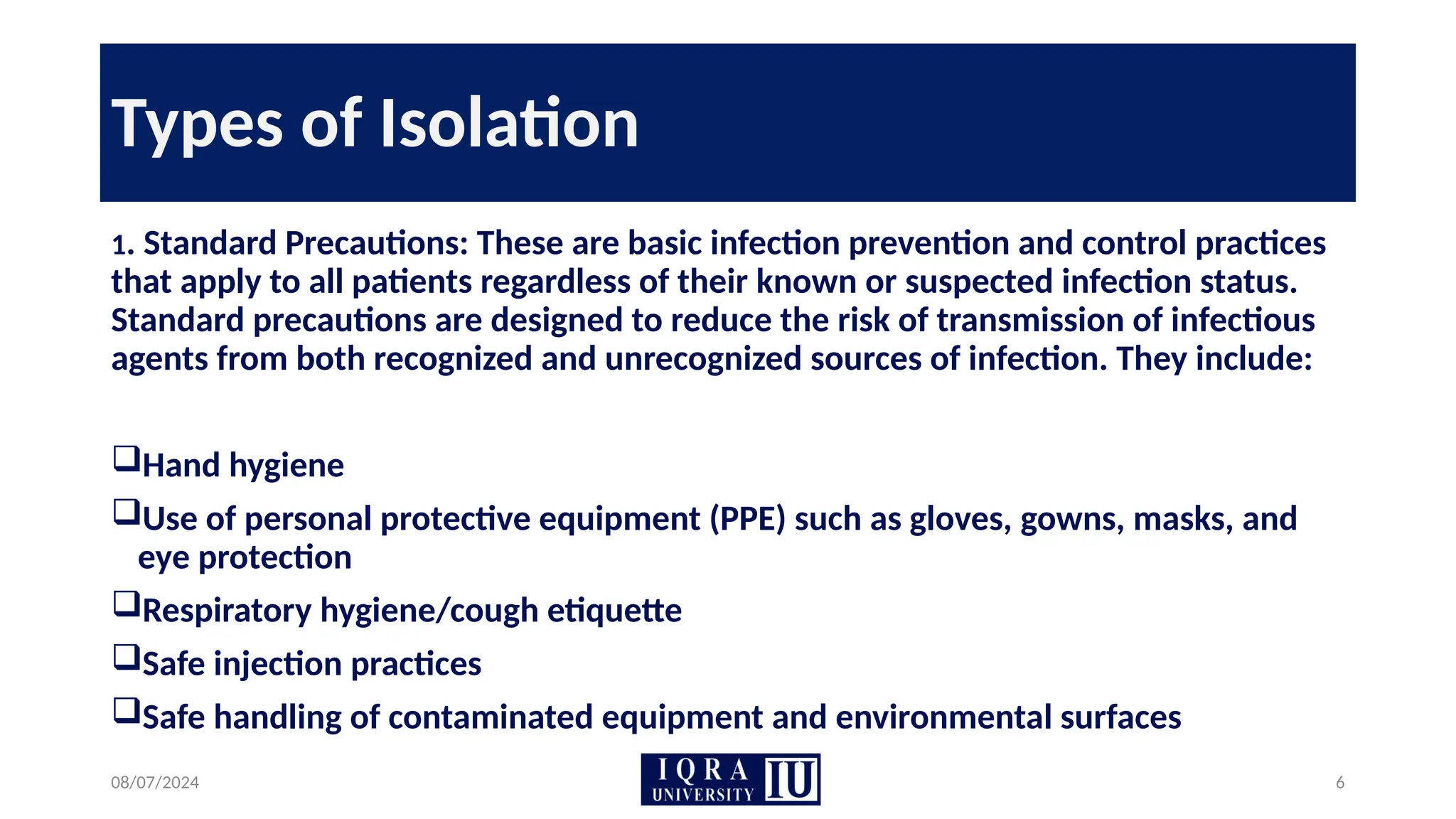 Concept of Isolation for Nurses in Hospitals | PPTX