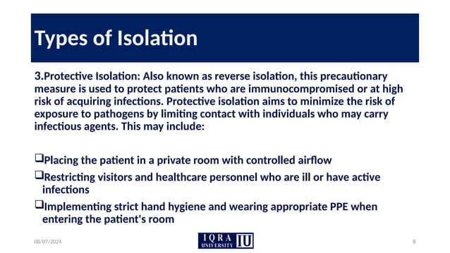 Concept of Isolation for Nurses in Hospitals | PPTX | Infectious ...