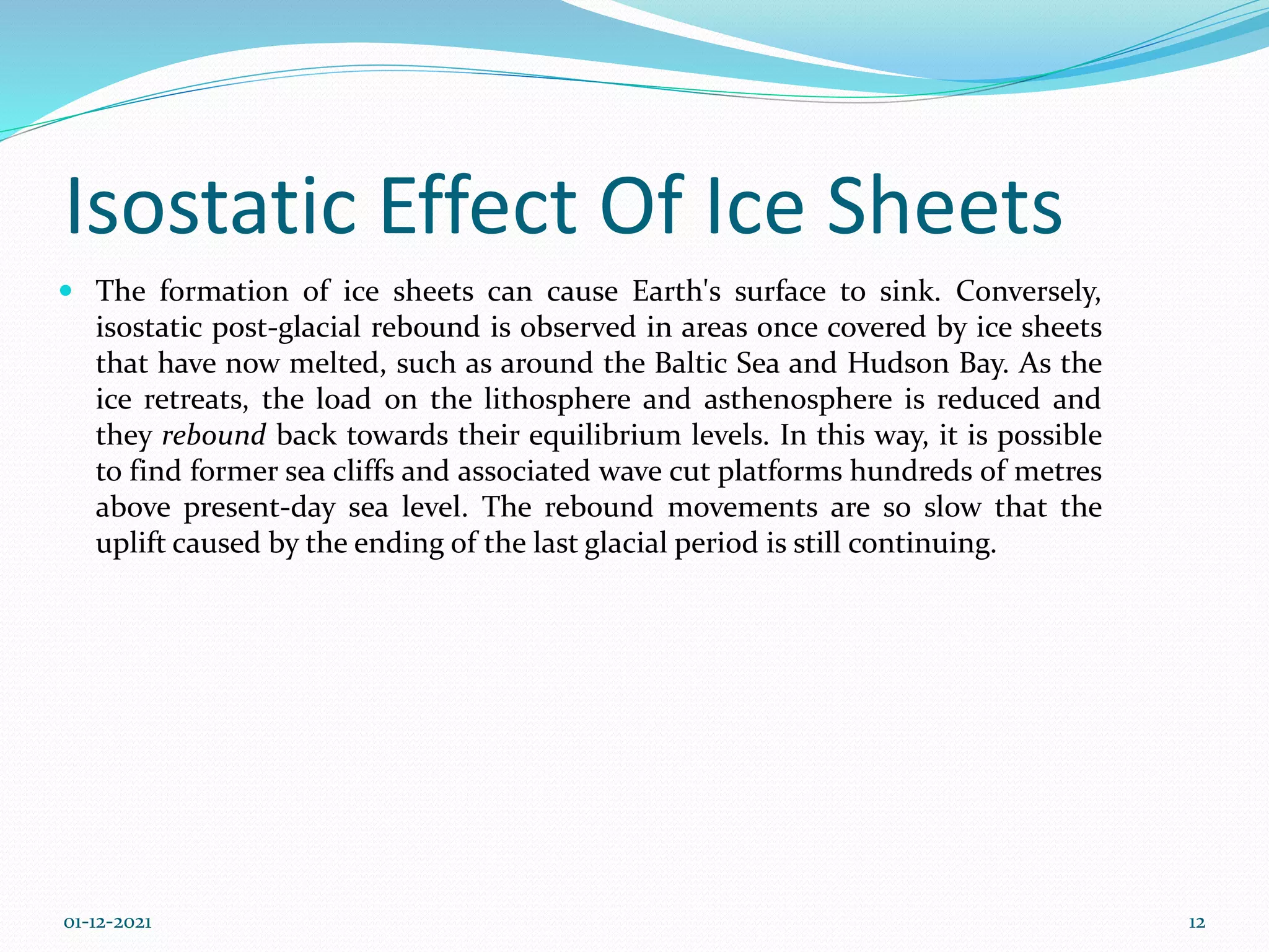 Concept of isostatic adjustment and isostatic models | PPTX