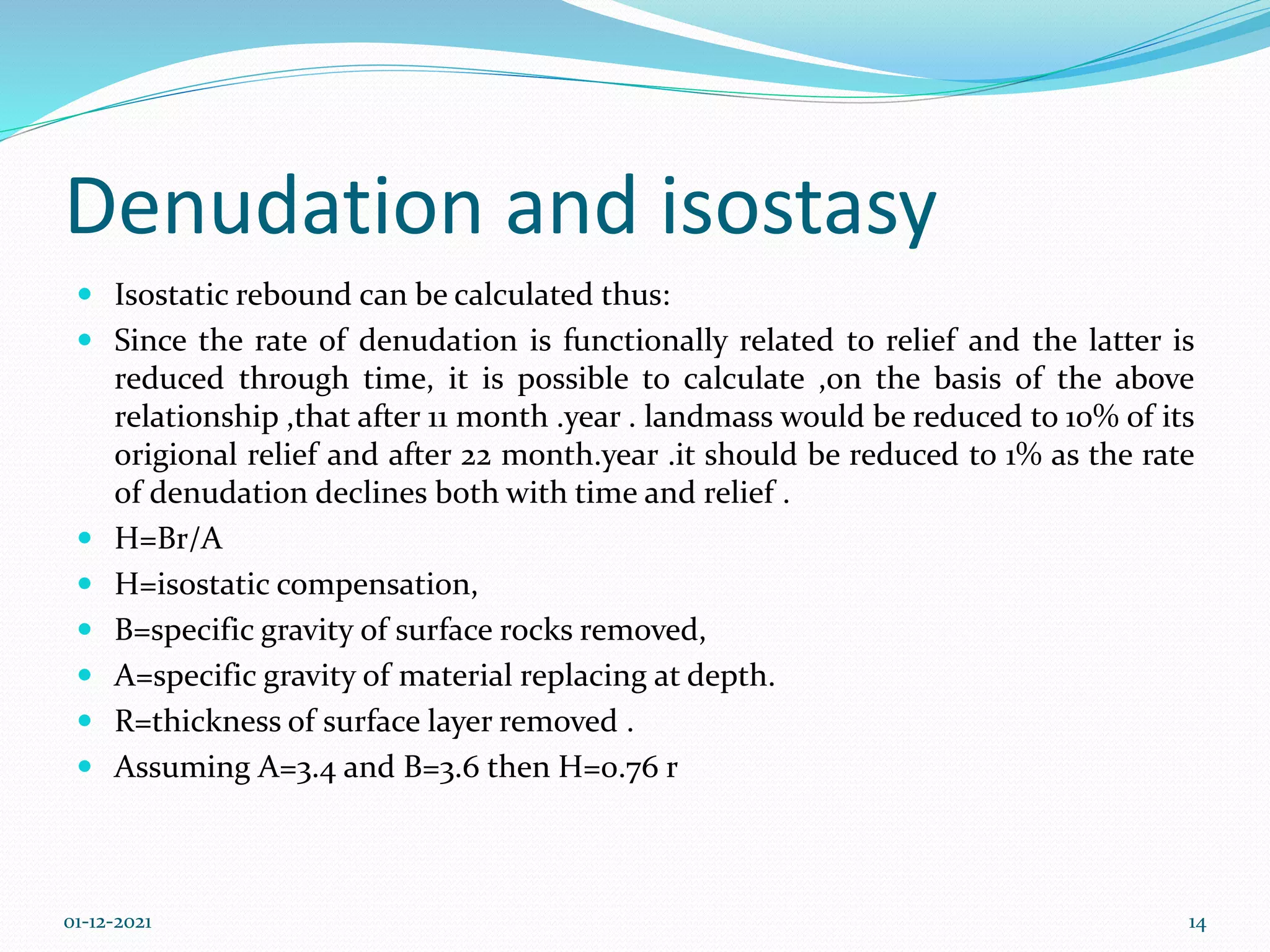 Concept of isostatic adjustment and isostatic models | PPTX