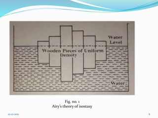 Concept of isostatic adjustment and isostatic models | PPTX