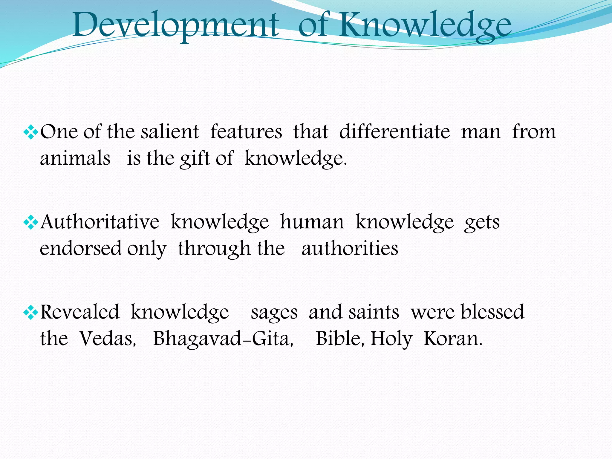 CONCEPT OF KNOWLEDGE | PPTX