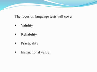 Concept of language testing | PPT