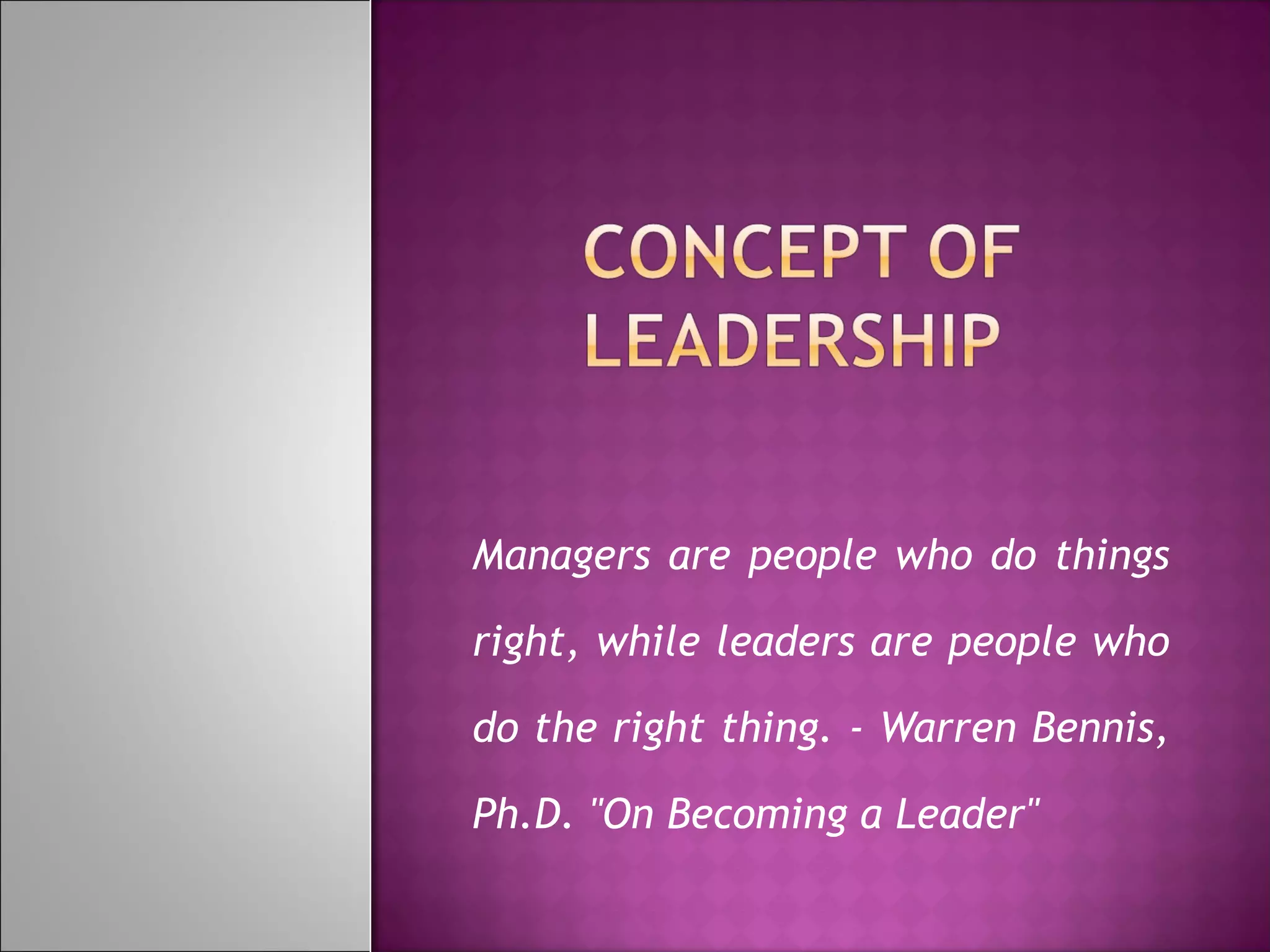 Concept of leadership | PPT