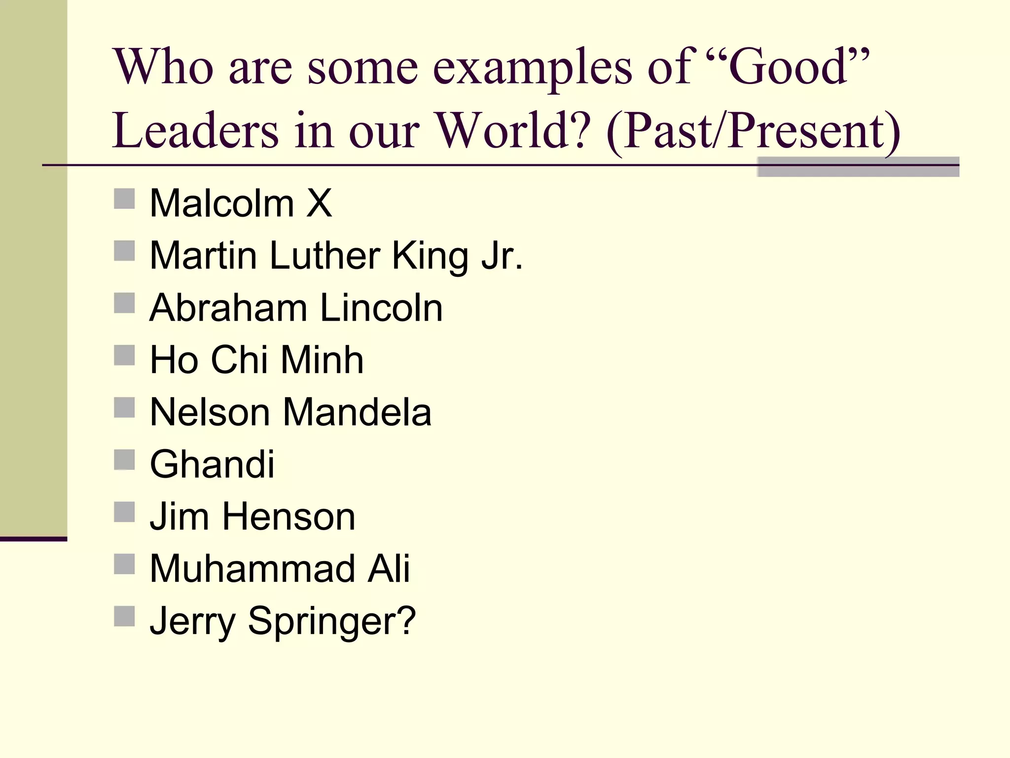 Concept of Leadership in Islam | PPT