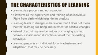 Concept of learning | PPTX