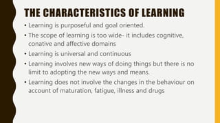 Concept of learning | PPTX