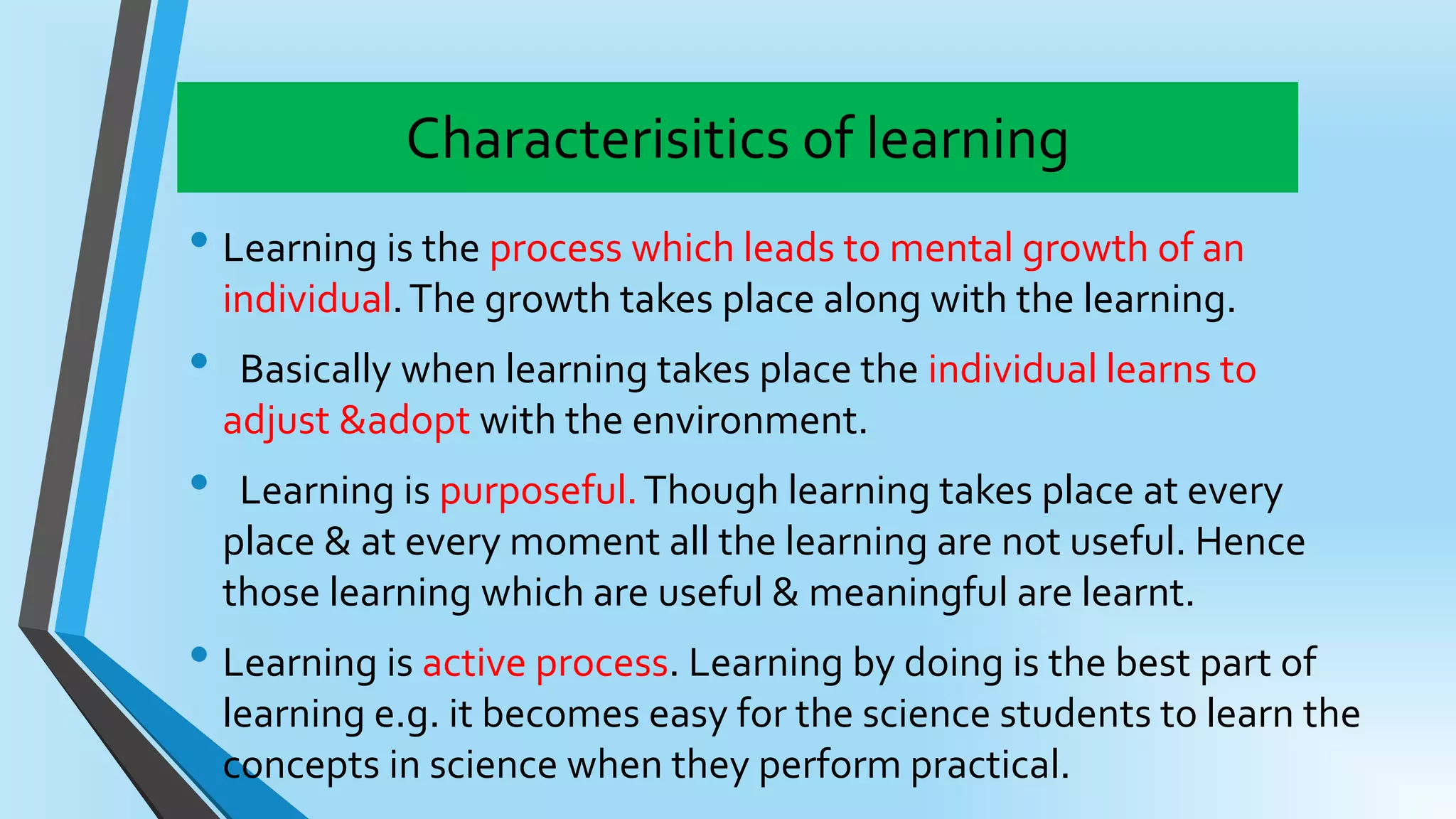 Concept of learning | PPTX