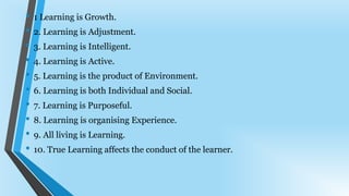 Concept of learning | PPTX
