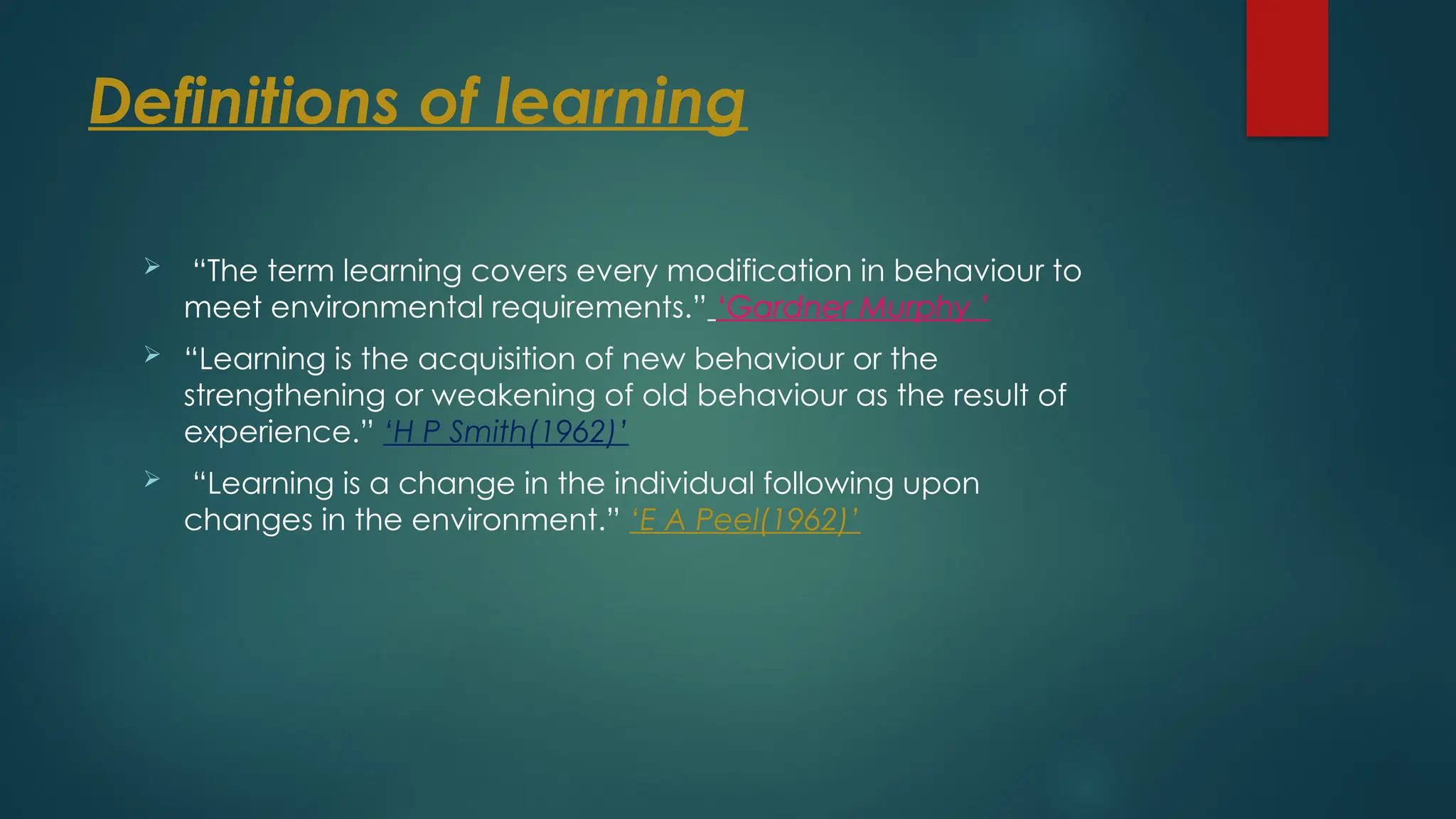 CONCEPT OF LEARNING, IT’S NATURE AND FACTORS.pptx