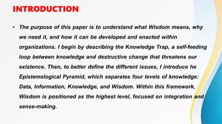 Concept of learning knowledge and wisdom | PPTX