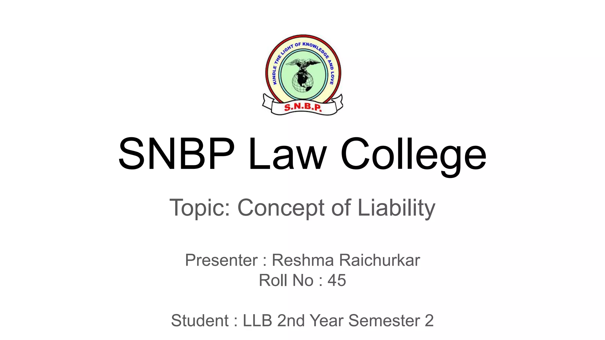 Concept of liability | PDF