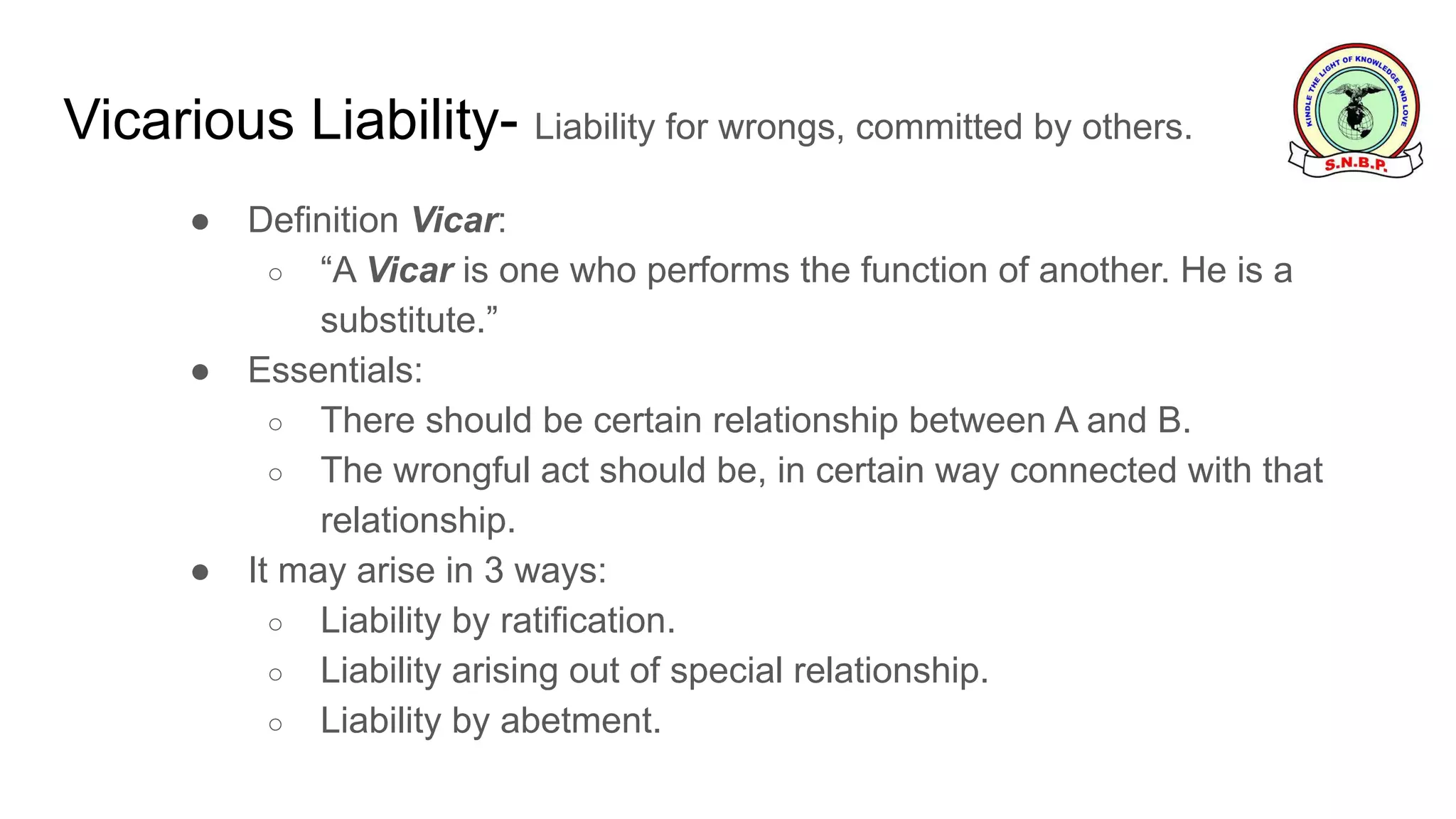 Concept of liability | PDF