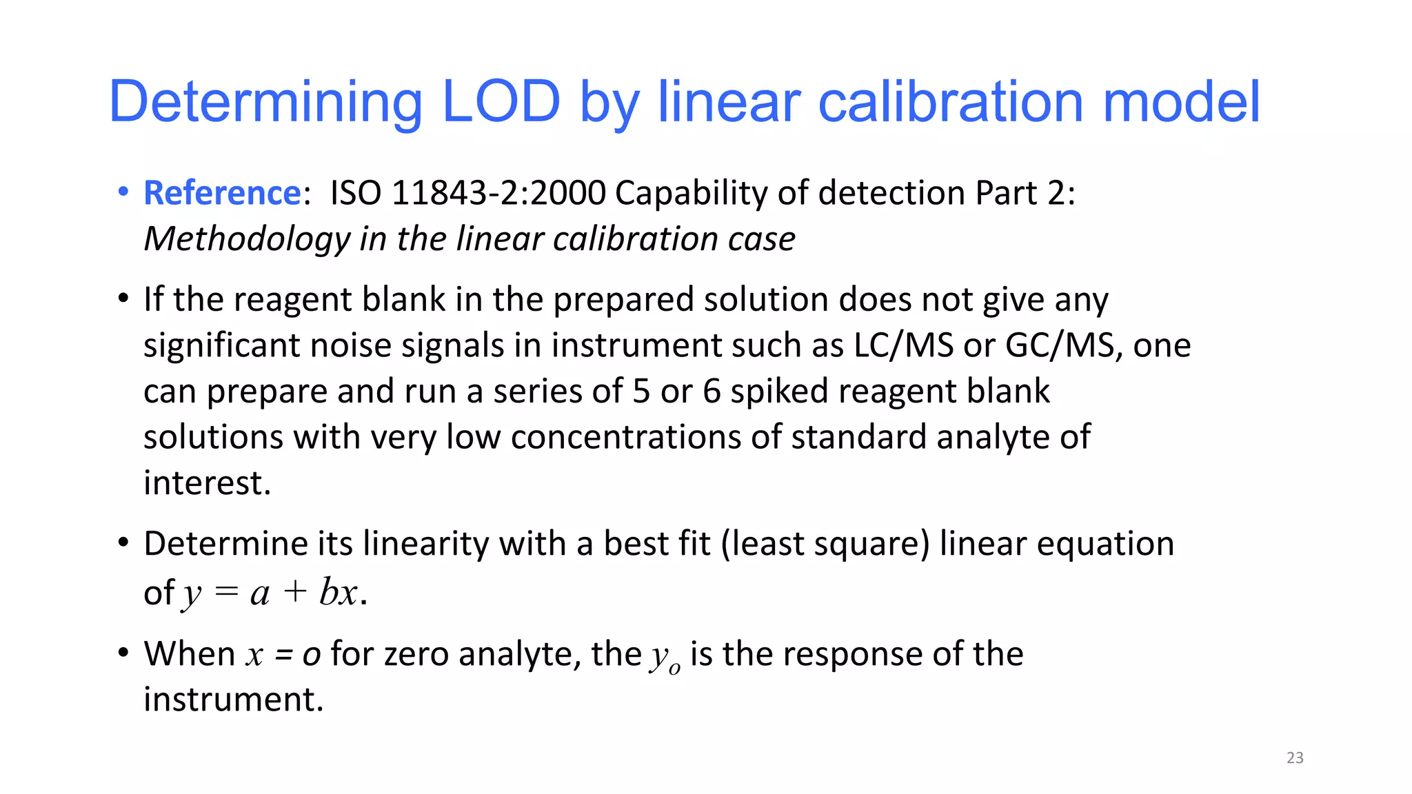 Concept of Limit of Detection (LOD) | PPTX