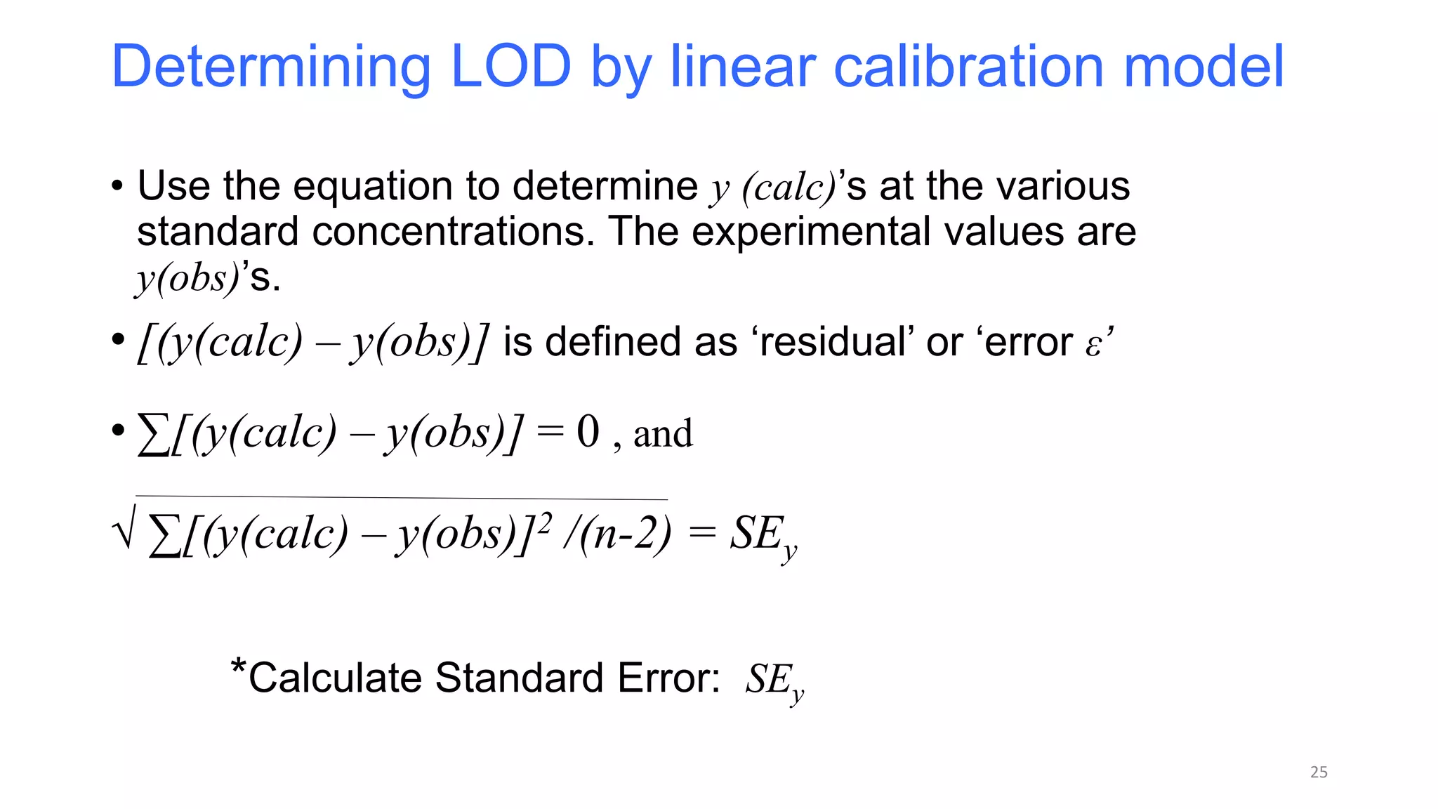 Concept of Limit of Detection (LOD) | PPTX