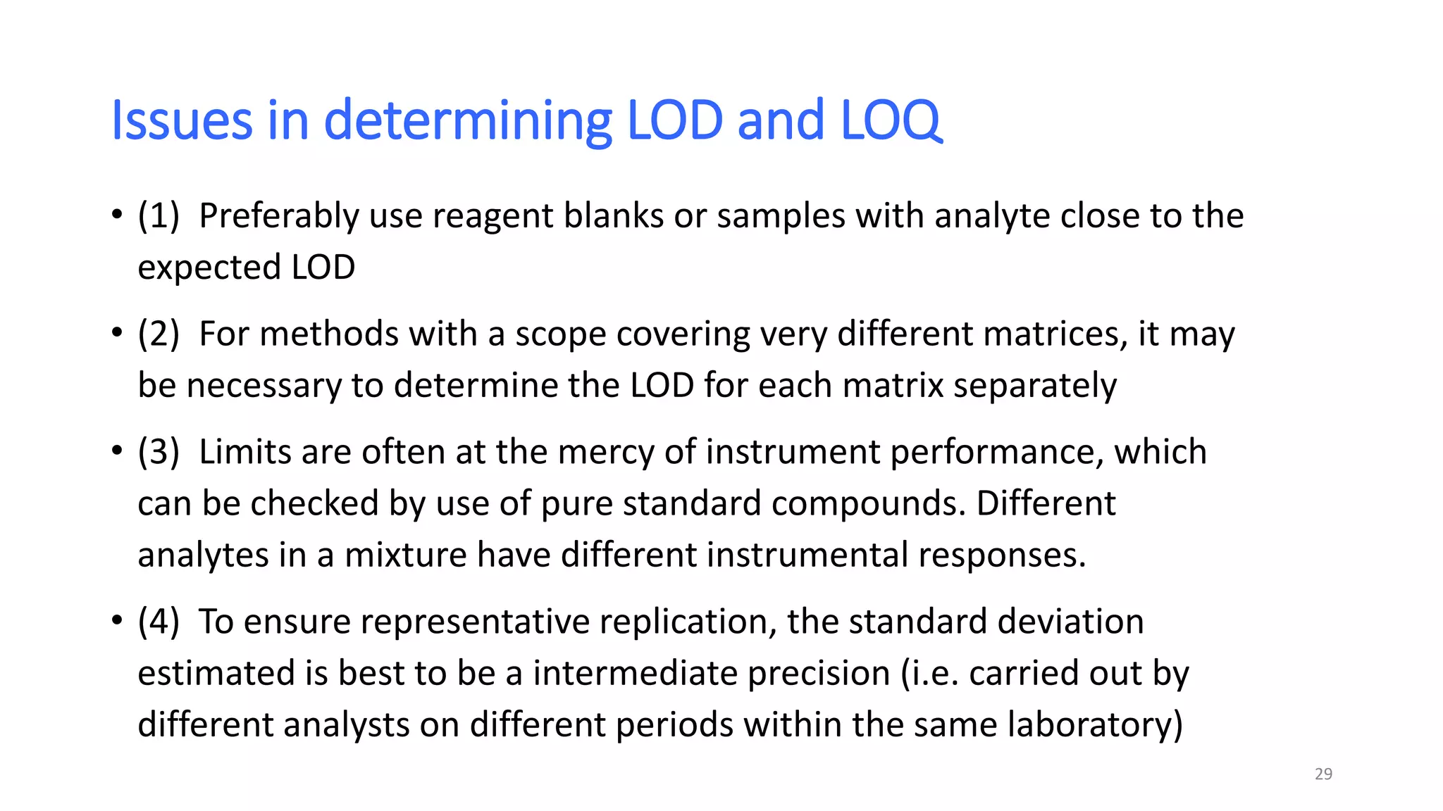 Concept Of Limit Of Detection Lod Pptx Chemistry Science