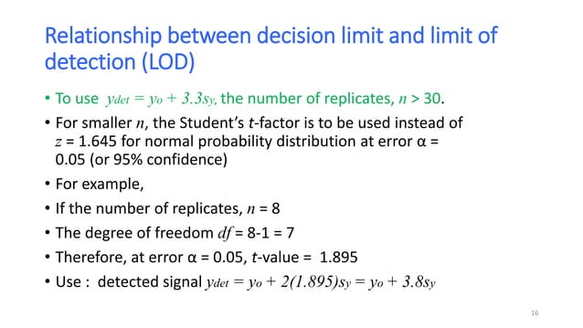 Concept Of Limit Of Detection Lod Pptx Chemistry Science