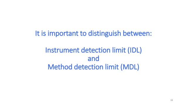 Concept of Limit of Detection (LOD) | PPTX | Chemistry | Science