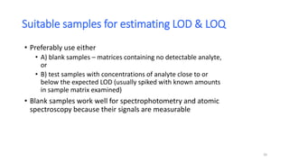 Concept of Limit of Detection (LOD) | PPTX