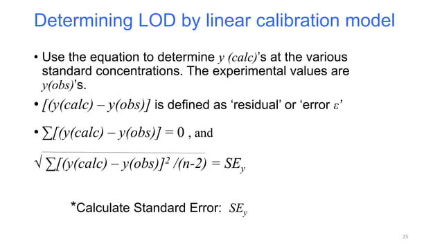Concept of Limit of Detection (LOD) | PPTX | Chemistry | Science