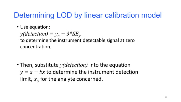 Concept of Limit of Detection (LOD) | PPTX | Chemistry | Science