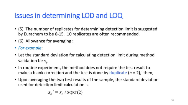Concept of Limit of Detection (LOD) | PPTX | Chemistry | Science