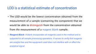 Concept of Limit of Detection (LOD) | PPTX
