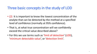 Concept of Limit of Detection (LOD) | PPTX
