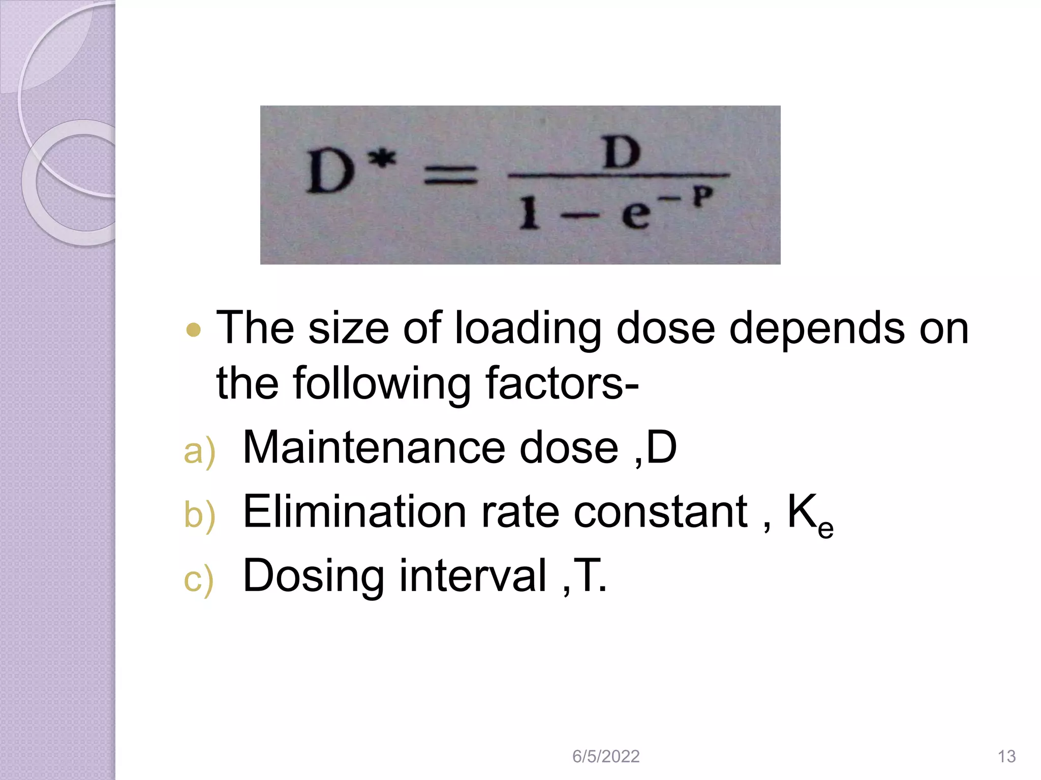CONCEPT OF LOADING AND MAINTAINANCE DOSE.pptx