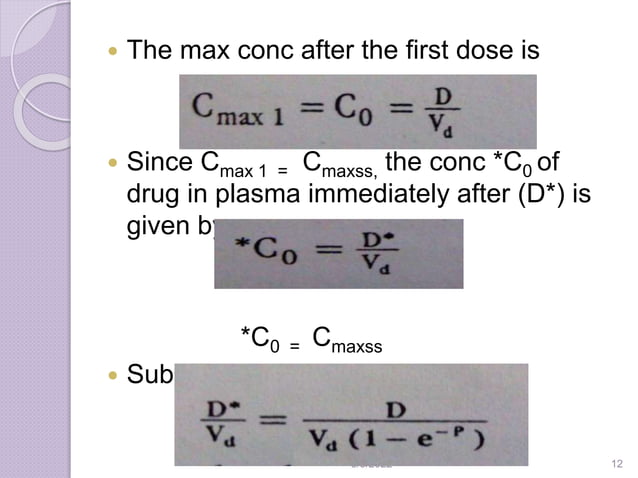 CONCEPT OF LOADING AND MAINTAINANCE DOSE.pptx | Pharmaceutical Drugs ...