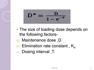 CONCEPT OF LOADING AND MAINTAINANCE DOSE.pptx