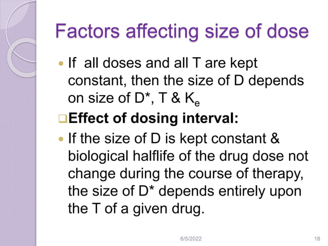 CONCEPT OF LOADING AND MAINTAINANCE DOSE.pptx | Pharmaceutical Drugs ...