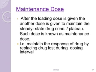 CONCEPT OF LOADING AND MAINTAINANCE DOSE.pptx