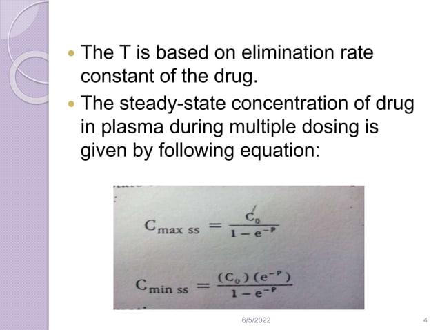 CONCEPT OF LOADING AND MAINTAINANCE DOSE.pptx | Pharmaceutical Drugs ...
