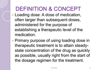 CONCEPT OF LOADING AND MAINTAINANCE DOSE.pptx