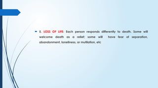 CONCEPT OF LOSS GRIEF PROCESS Nursing Foundation .pptx